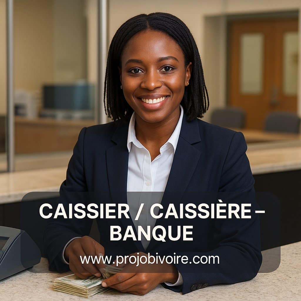 10 CAISSIERS / CAISSIÈRES – BANQUE | août 2025 | Projobivoire
