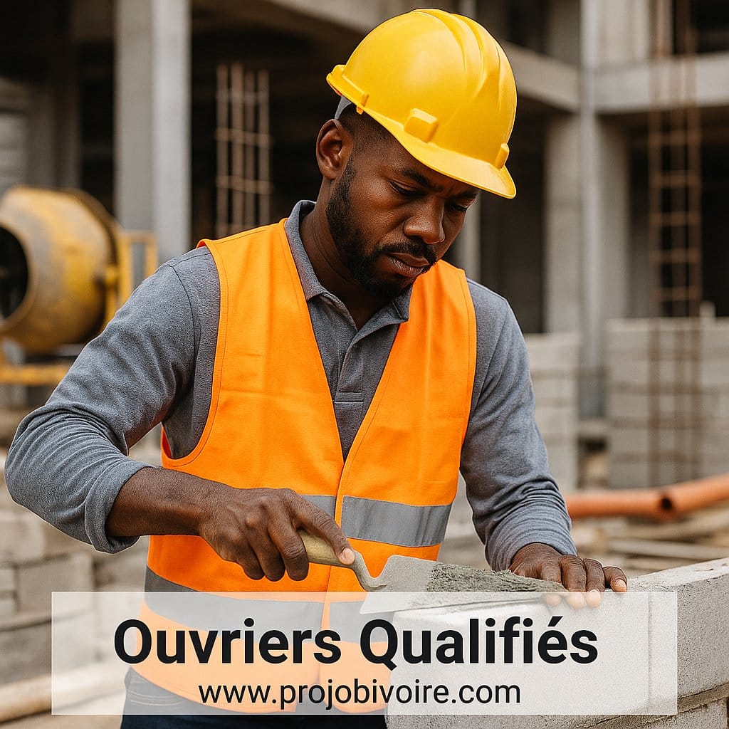 Ouvriers Qualifiés (100 postes) – Chantier BTP – Abidjan | janvier 2026 ...