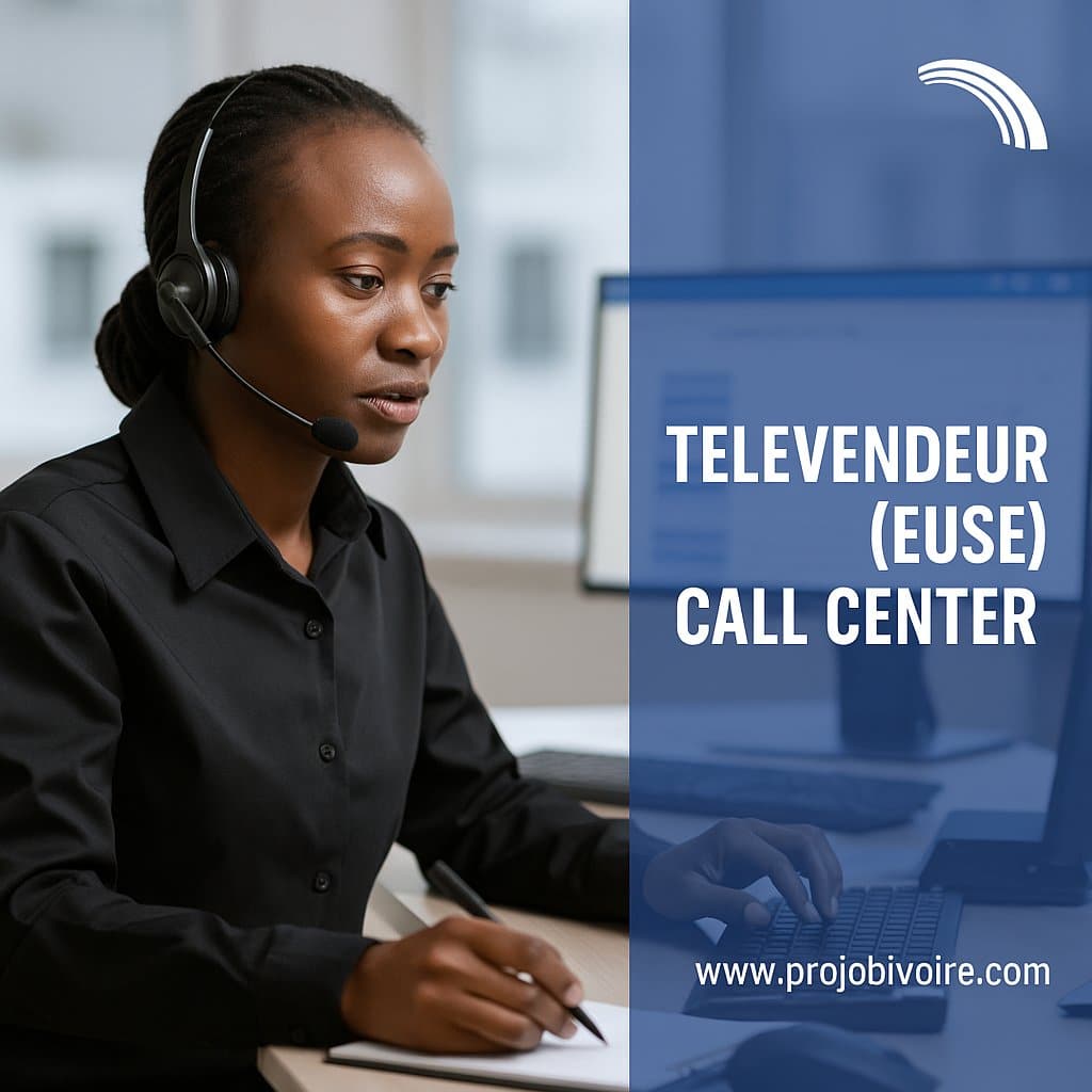 TELEVENDEUR(EUSE) CALL CENTER - Niveau BAC | novembre 2025 | Projobivoire