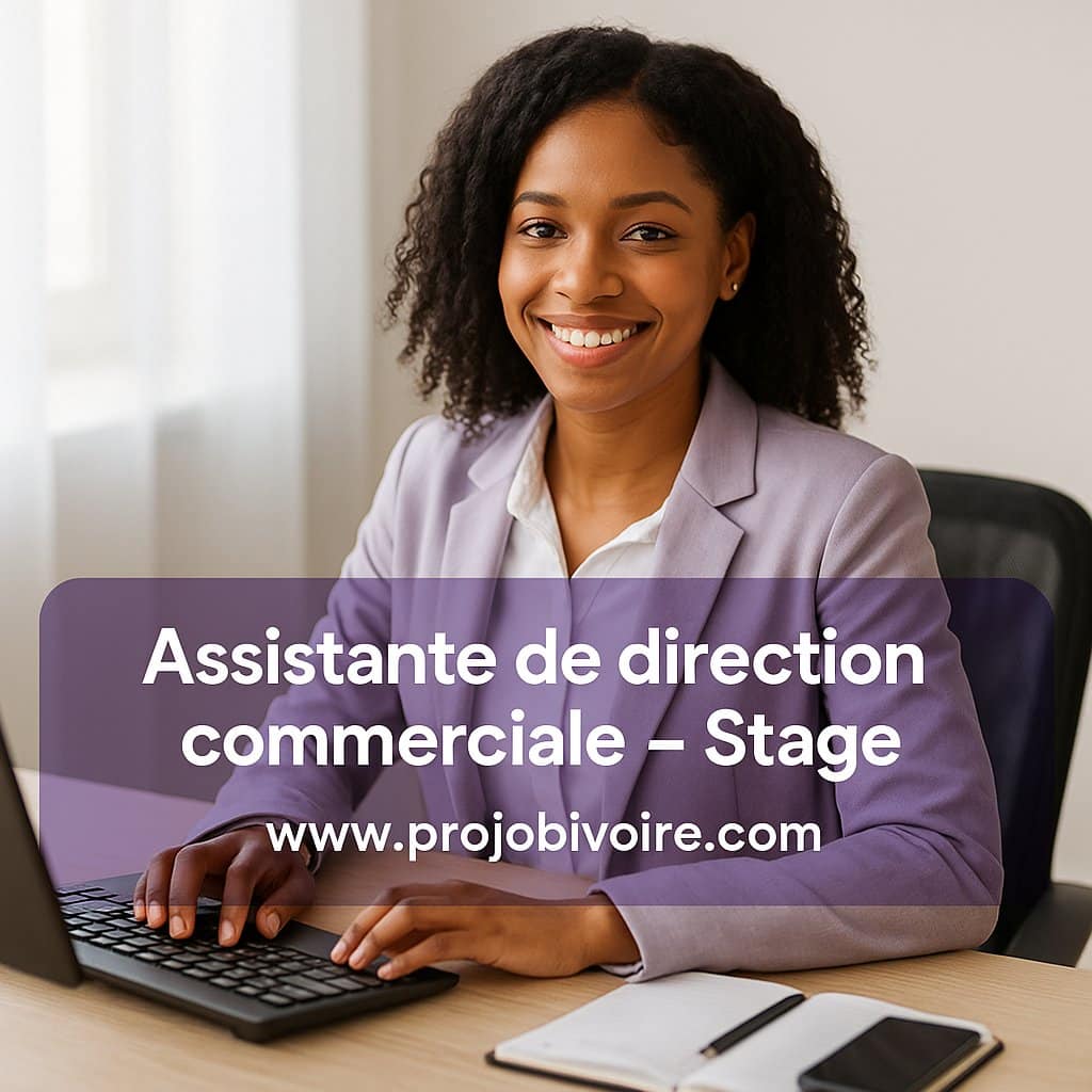 Assistante de direction commerciale – Stage | novembre 2025 | Projobivoire