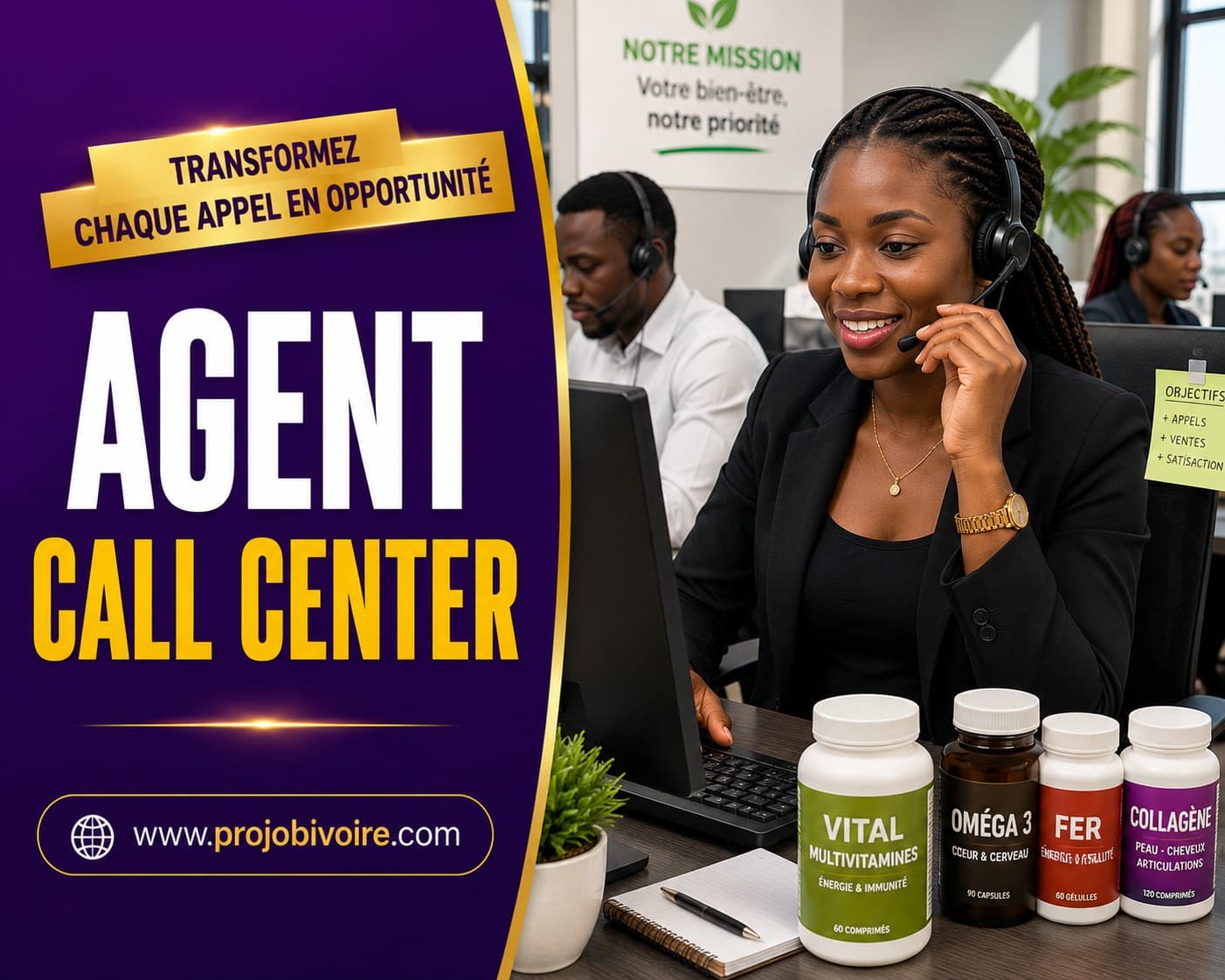 Agent Call Center - Abidjan Nouveau | mai 2026 | Projobivoire