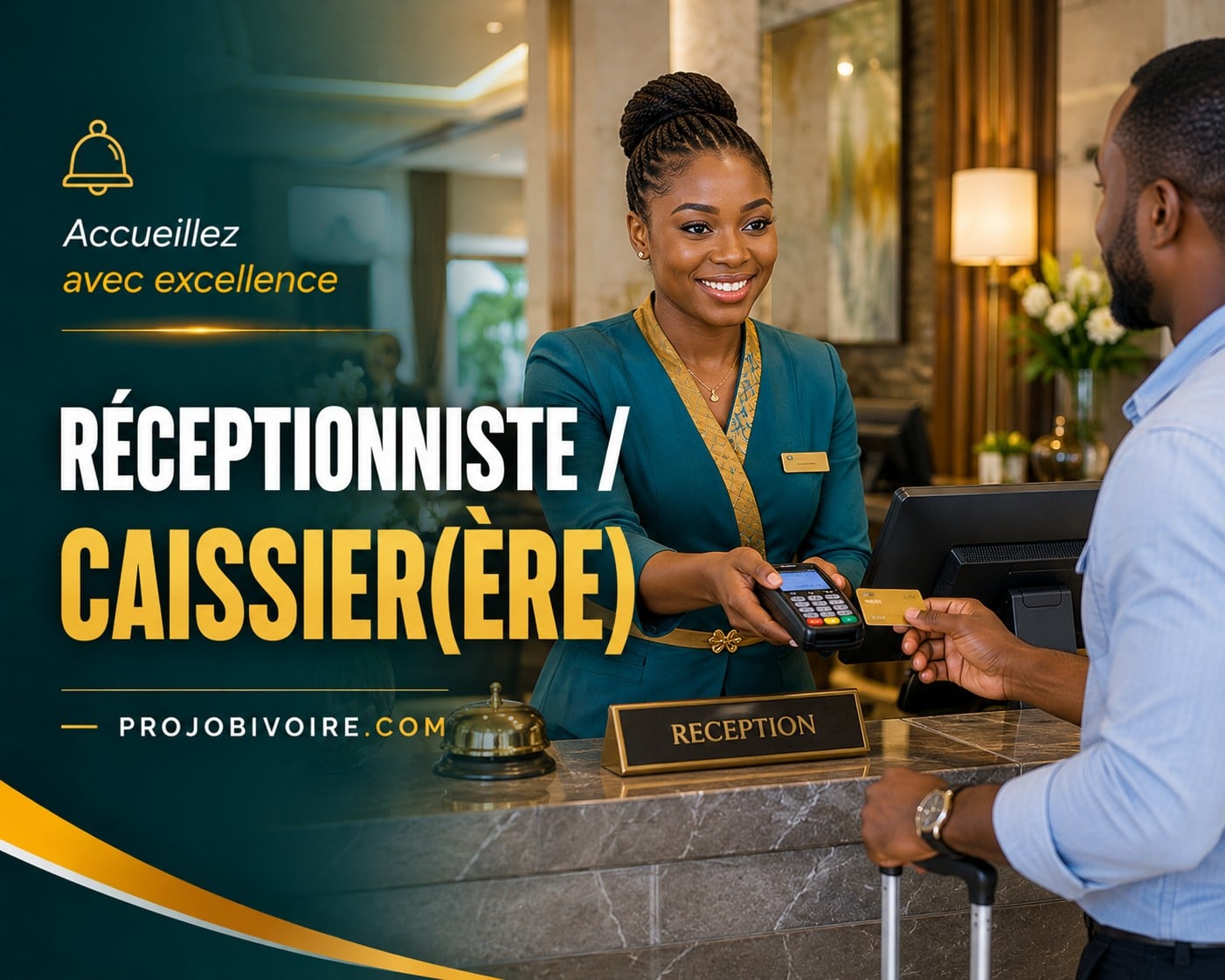 Réceptionniste / Caissier(ère) - Assinie | juin 2026 | Projobivoire